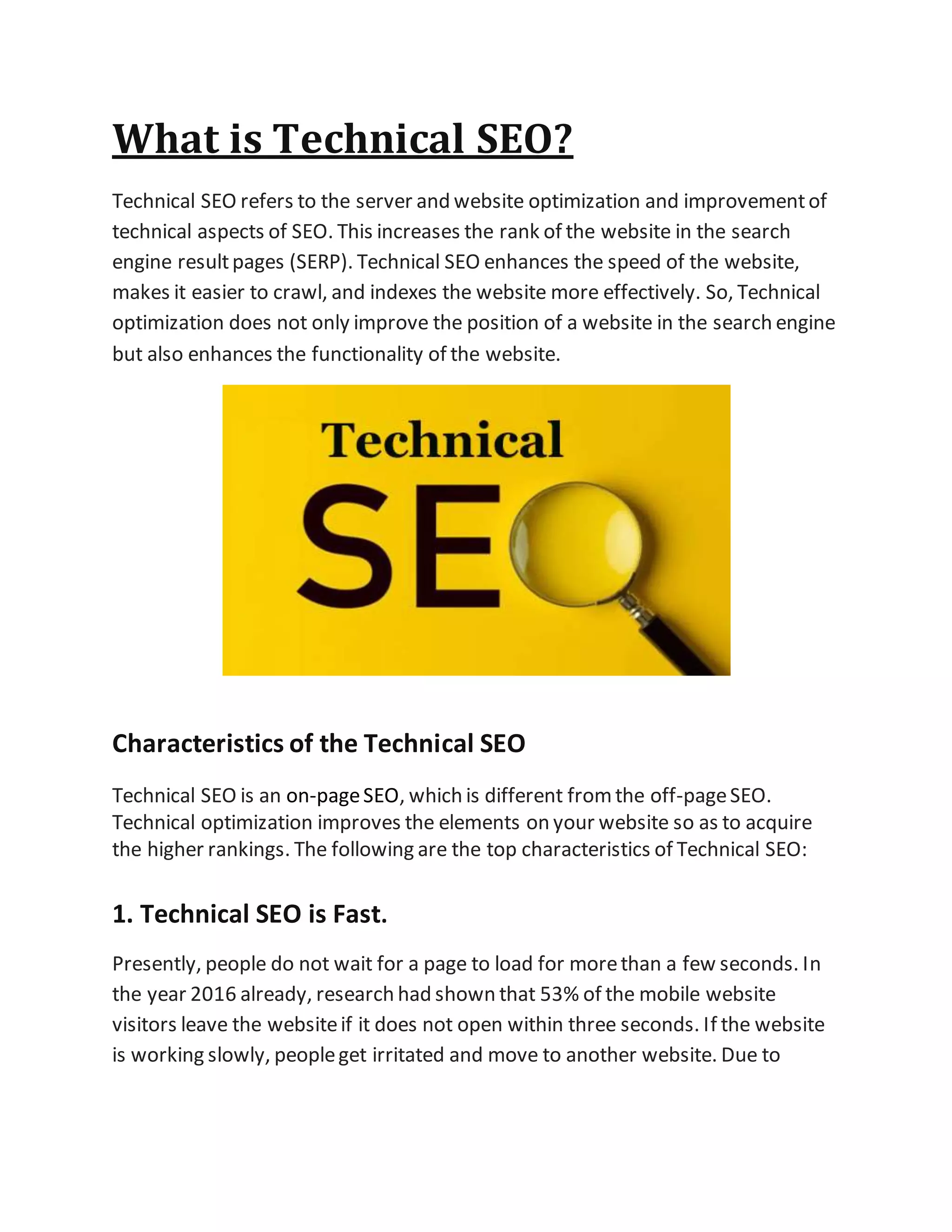 What is technical seo | DOCX