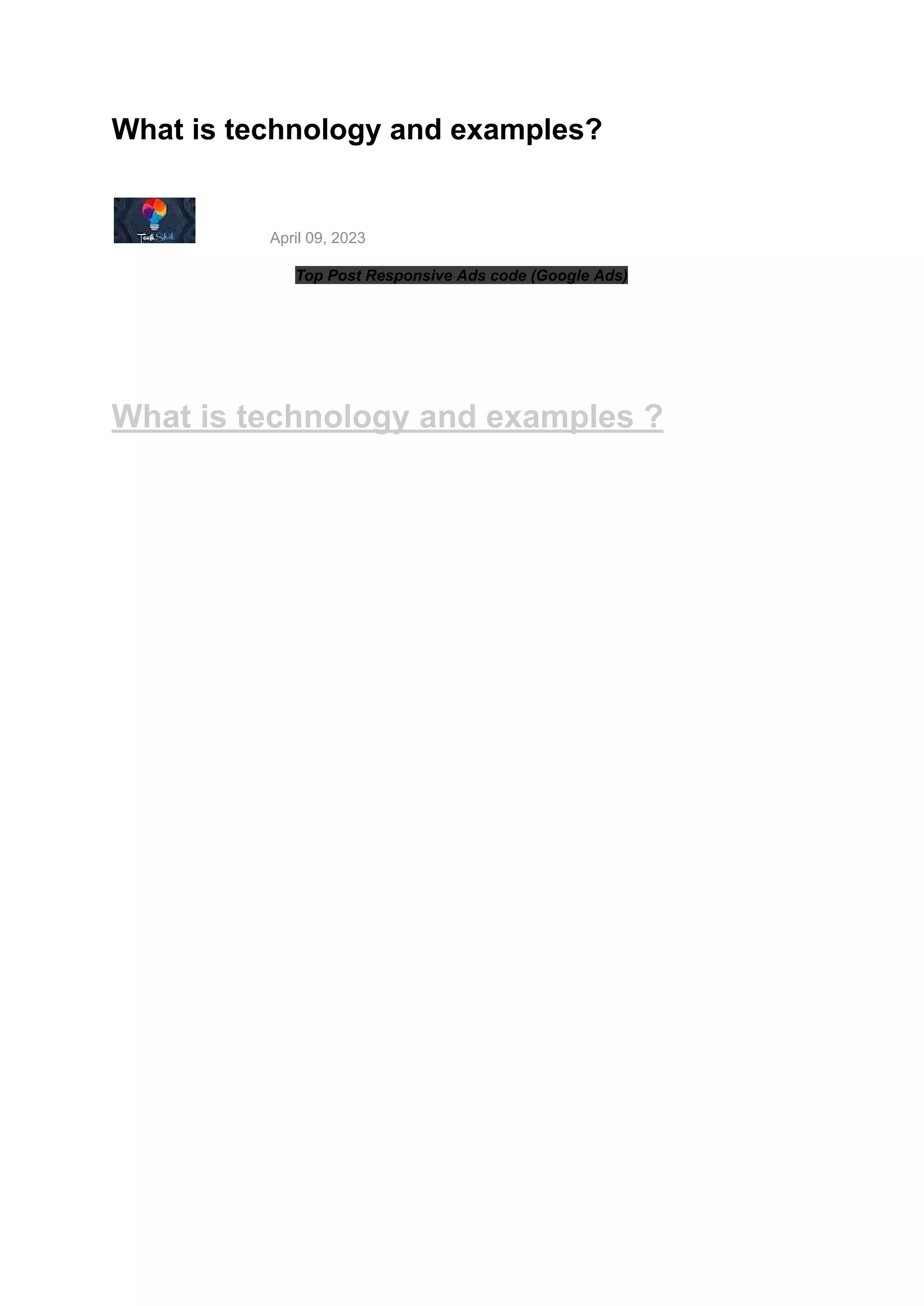 What is technology and examples.pdf