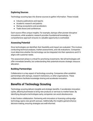 What is Technology Scouting? Benefits, Process, and Expert Services ...