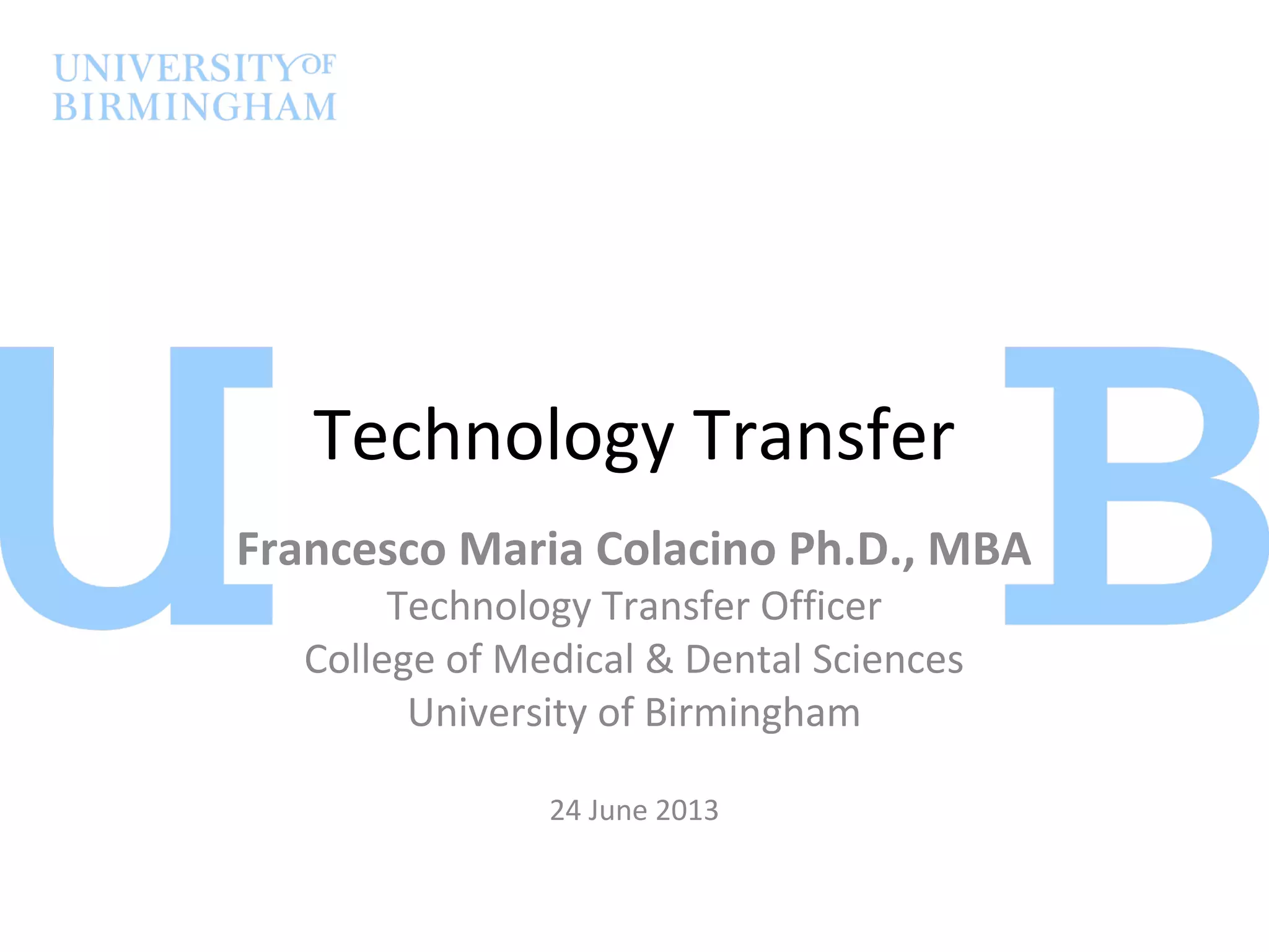 What is technology transfer | PPT