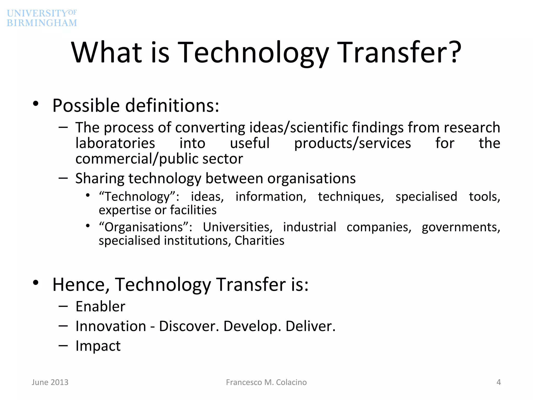 What is technology transfer | PPT