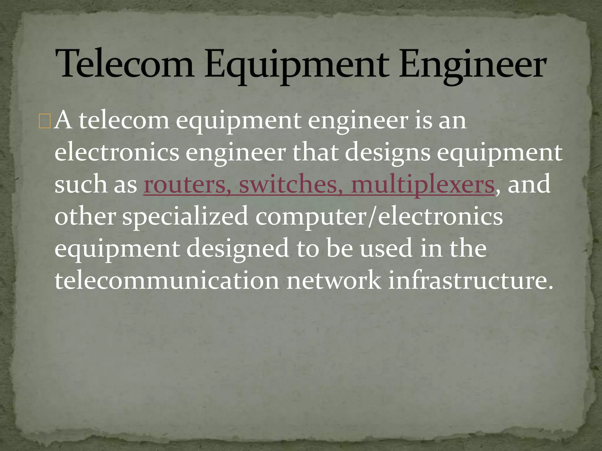 What is Telecom Engineering? | PPTX