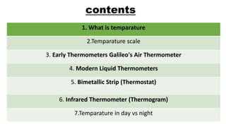 Temperature and its measurement | PPTX