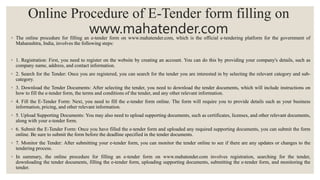 WHAT IS E-TENDERING | PPTX