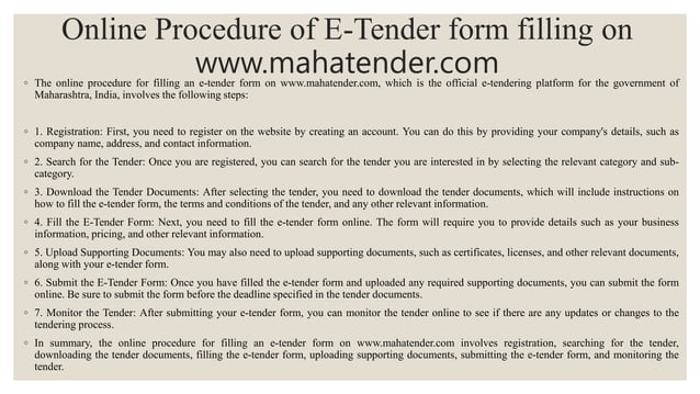 WHAT IS E-TENDERING | PPTX | Civil Engineering Industry | Industries