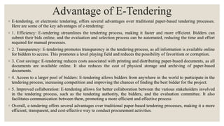 WHAT IS E-TENDERING | PPTX