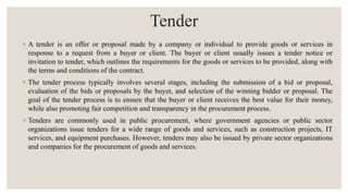 WHAT IS E-TENDERING | PPTX