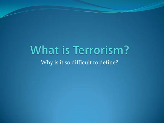 What Is Terrorism | PDF