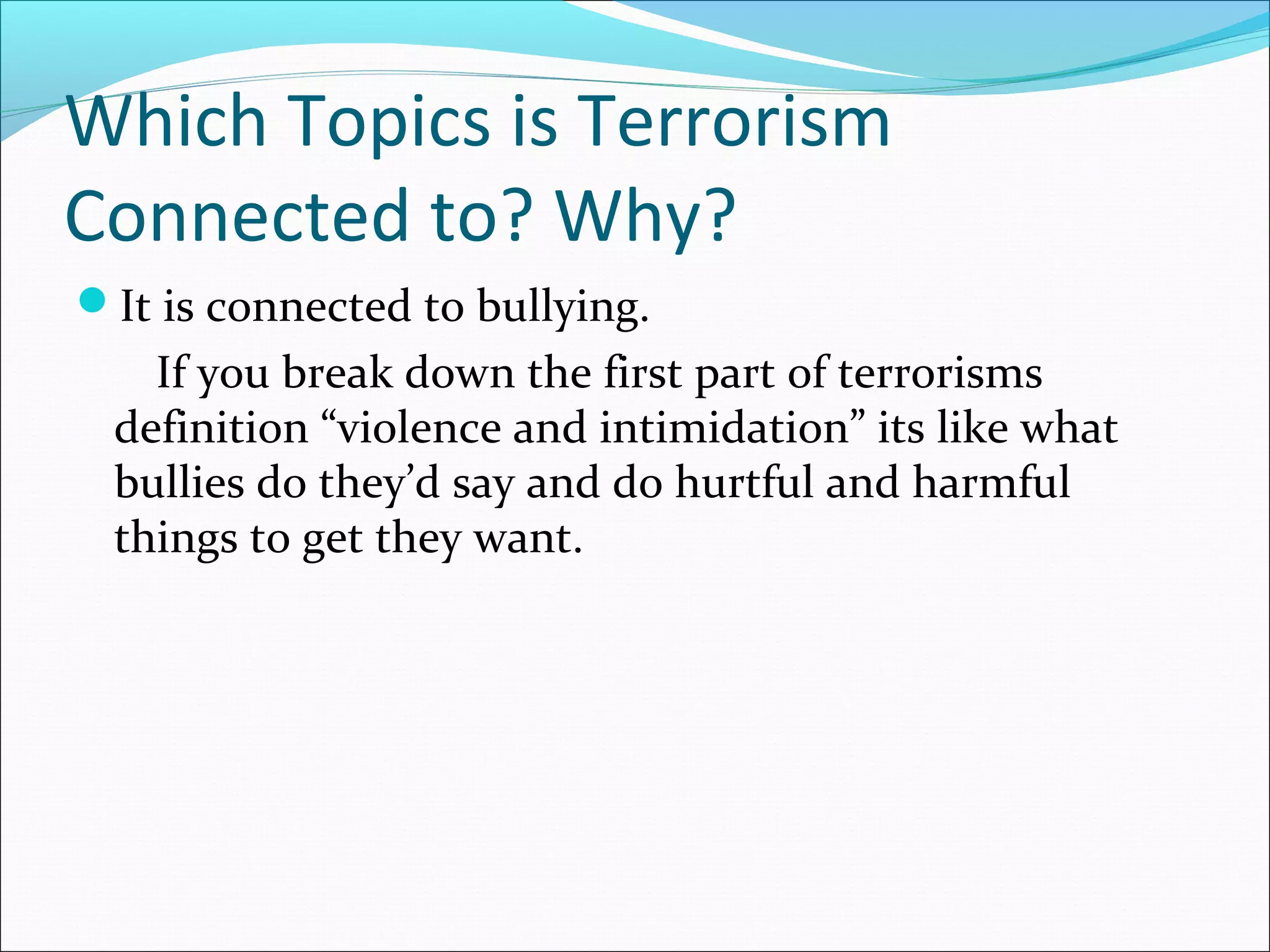 What is terrorism | PPT