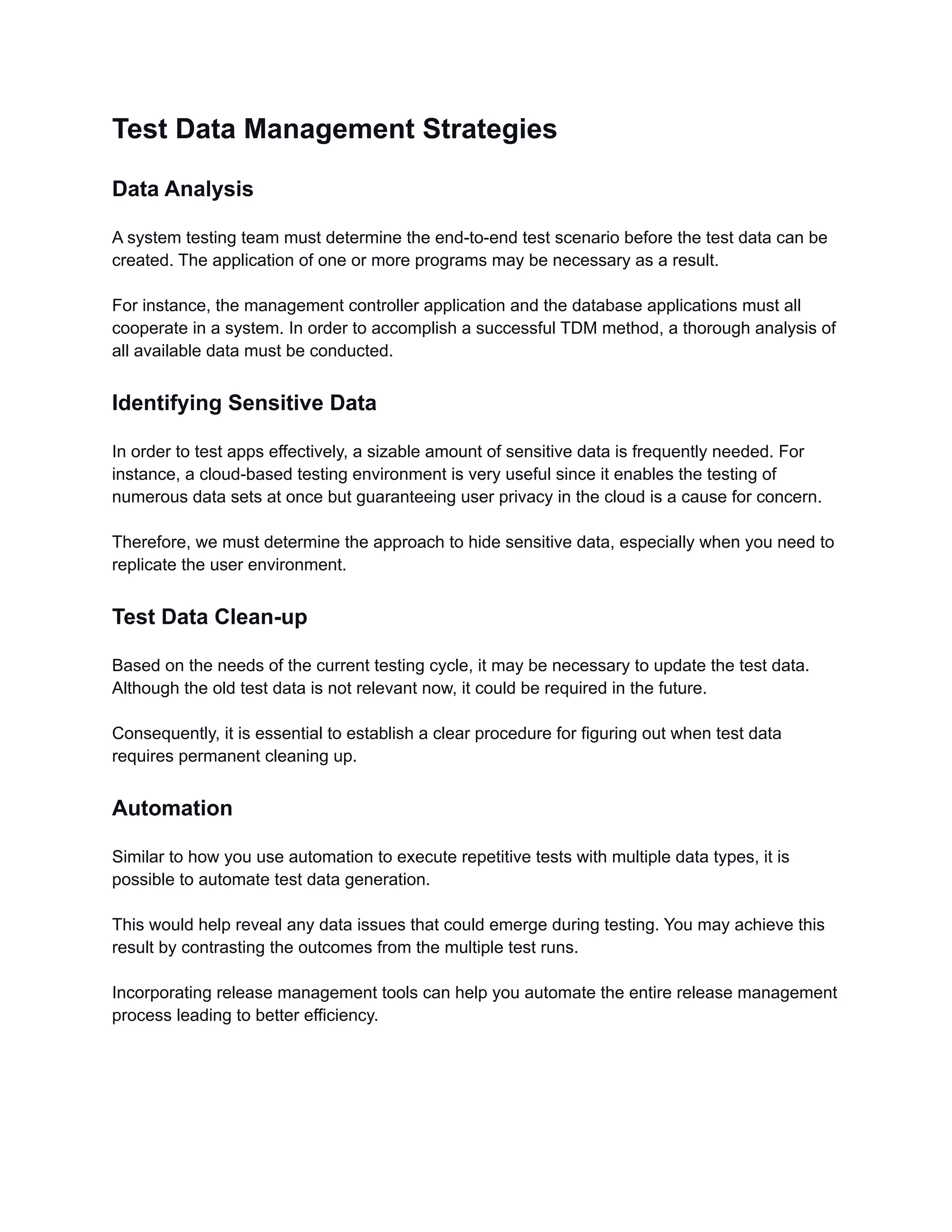 What is Test Data Management? Why Should You Focus on It? | PDF