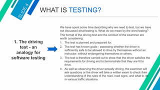 What is testing | PPT