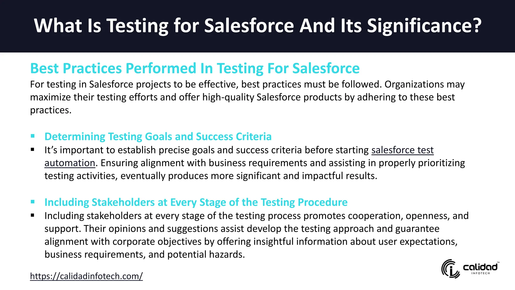 What Is Testing For Salesforce And Its Significance Pptx Computer Software And Applications