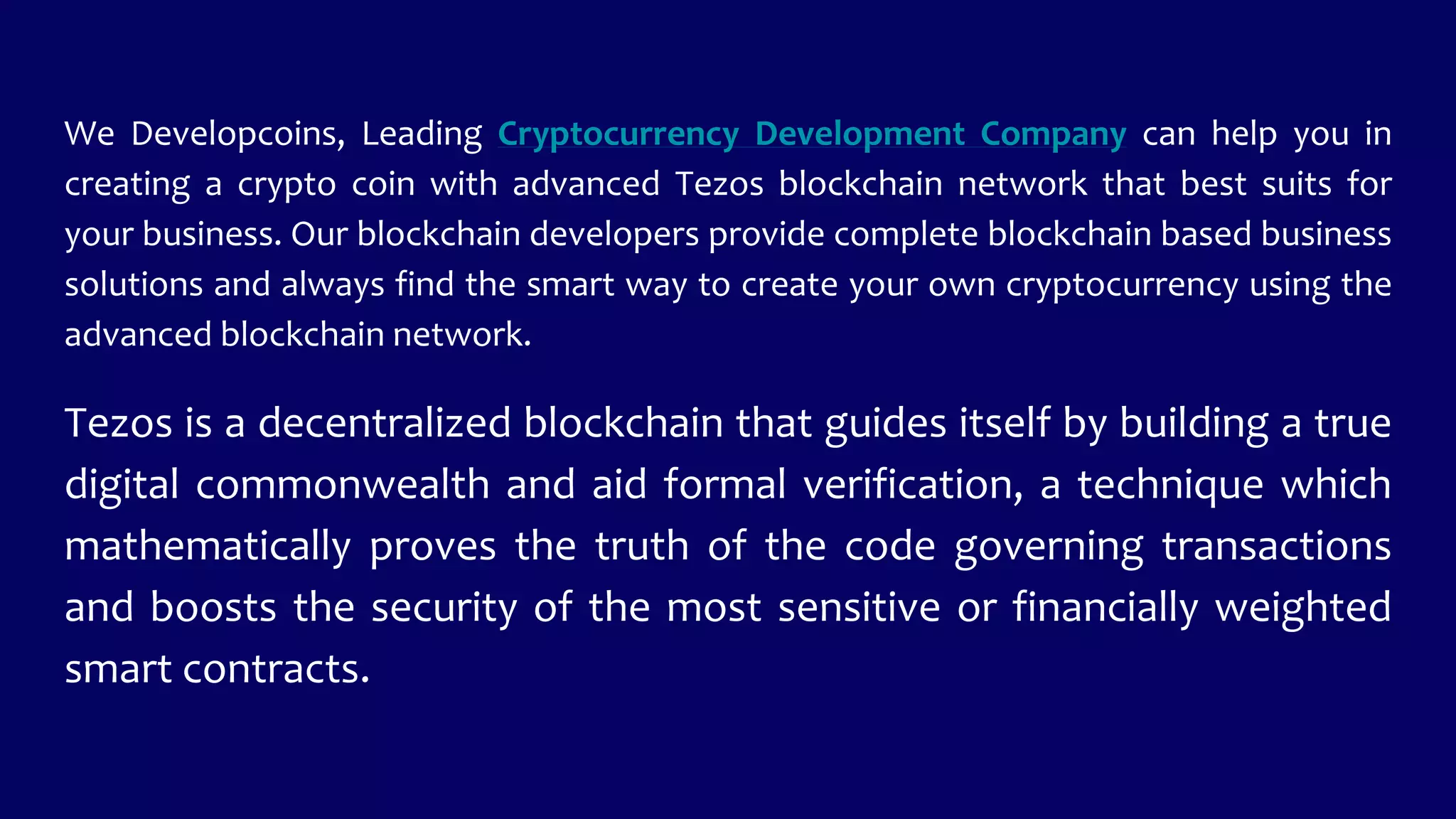 What is Tezos Blockchain? | PPT | Free Download