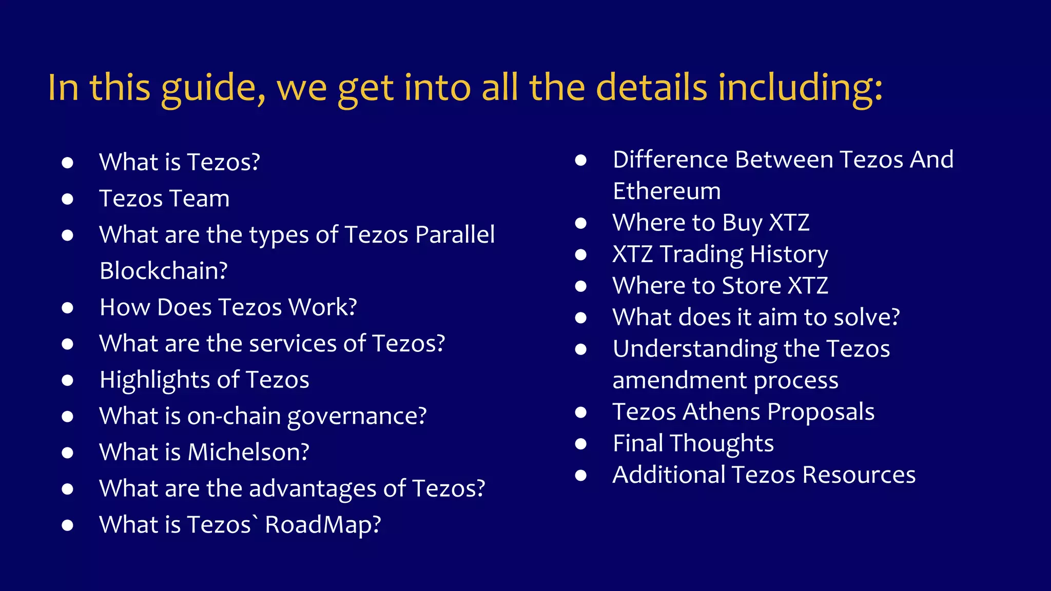 What is Tezos Blockchain? | PPT | Free Download