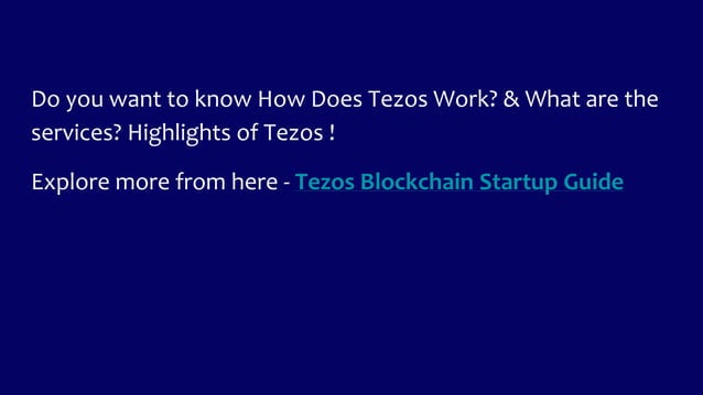 What is Tezos Blockchain? | PPT | Free Download