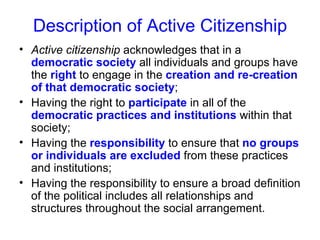 What Is Active Citizenship | PPT