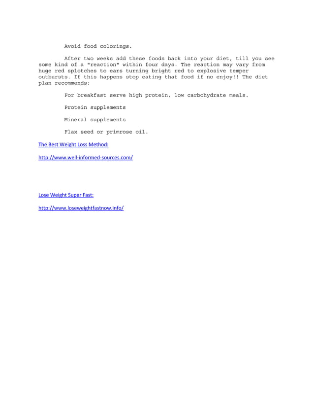 What Is The Add Diet | PDF | Brain and Nervous System Disorders ...