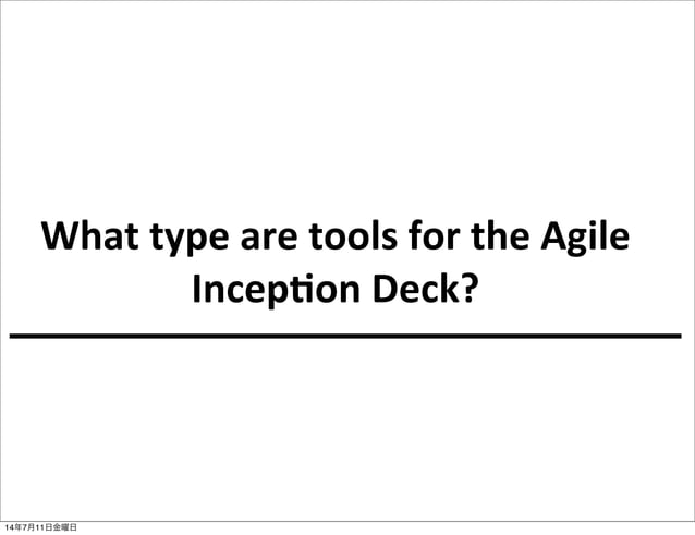 What is the agile inception deck | PDF