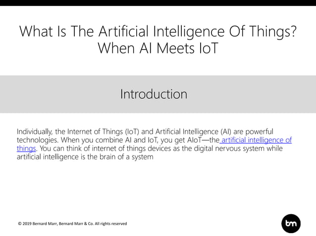 What Is The Artificial Intelligence Of Things? When AI Meets IoT | PPTX ...