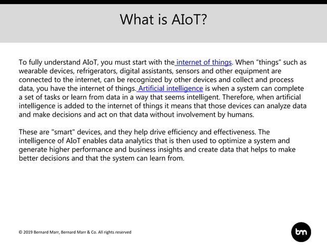 What Is The Artificial Intelligence Of Things? When AI Meets IoT | PPTX | Internet | Computing