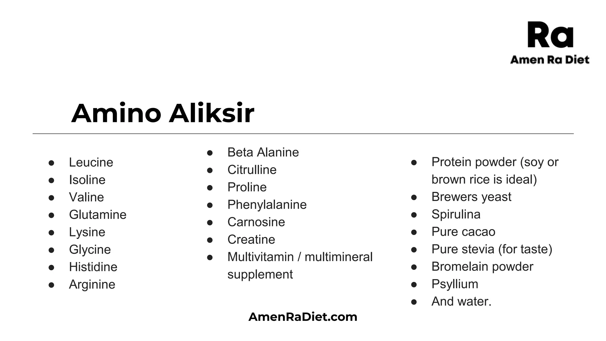 Amen Ra Diet: What The Amen Regimen Is And How It Works | PPTX