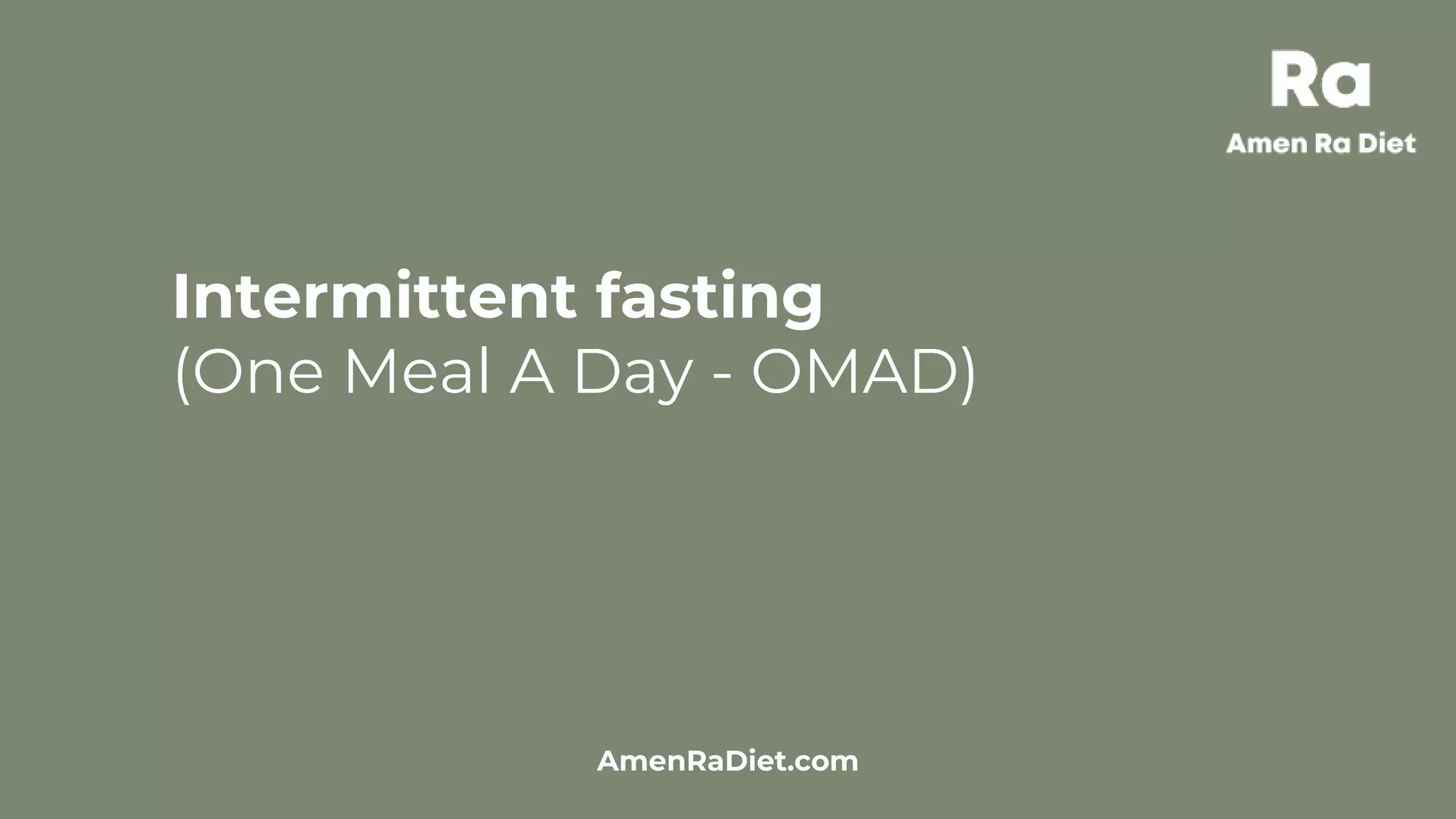 Amen Ra Diet: What The Amen Regimen Is And How It Works | PPTX