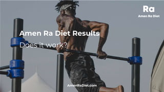 Amen Ra Diet: What The Amen Regimen Is And How It Works | PPTX