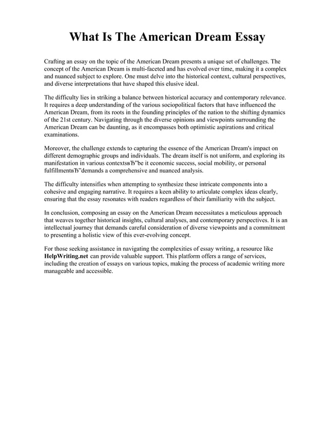 What Is The American Dream Essay.pdf