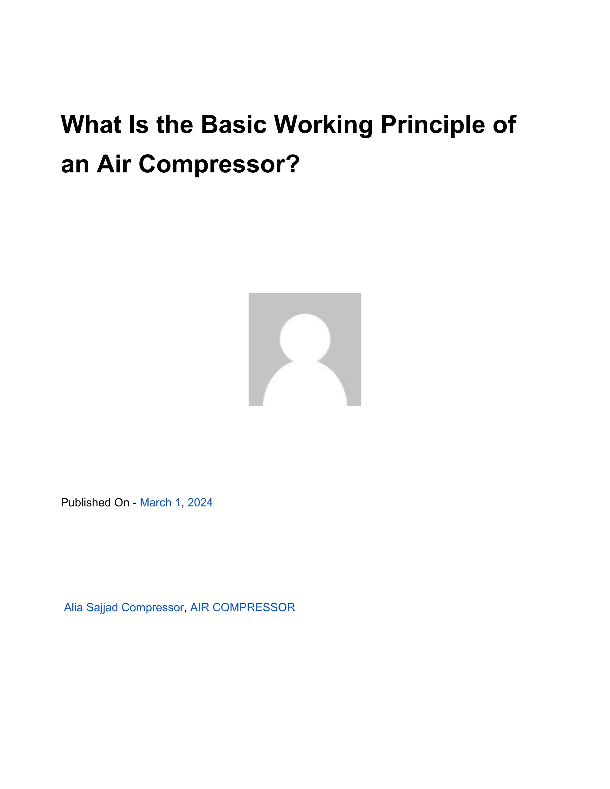 What Is the Basic Working Principle of an Air Compressor.docx