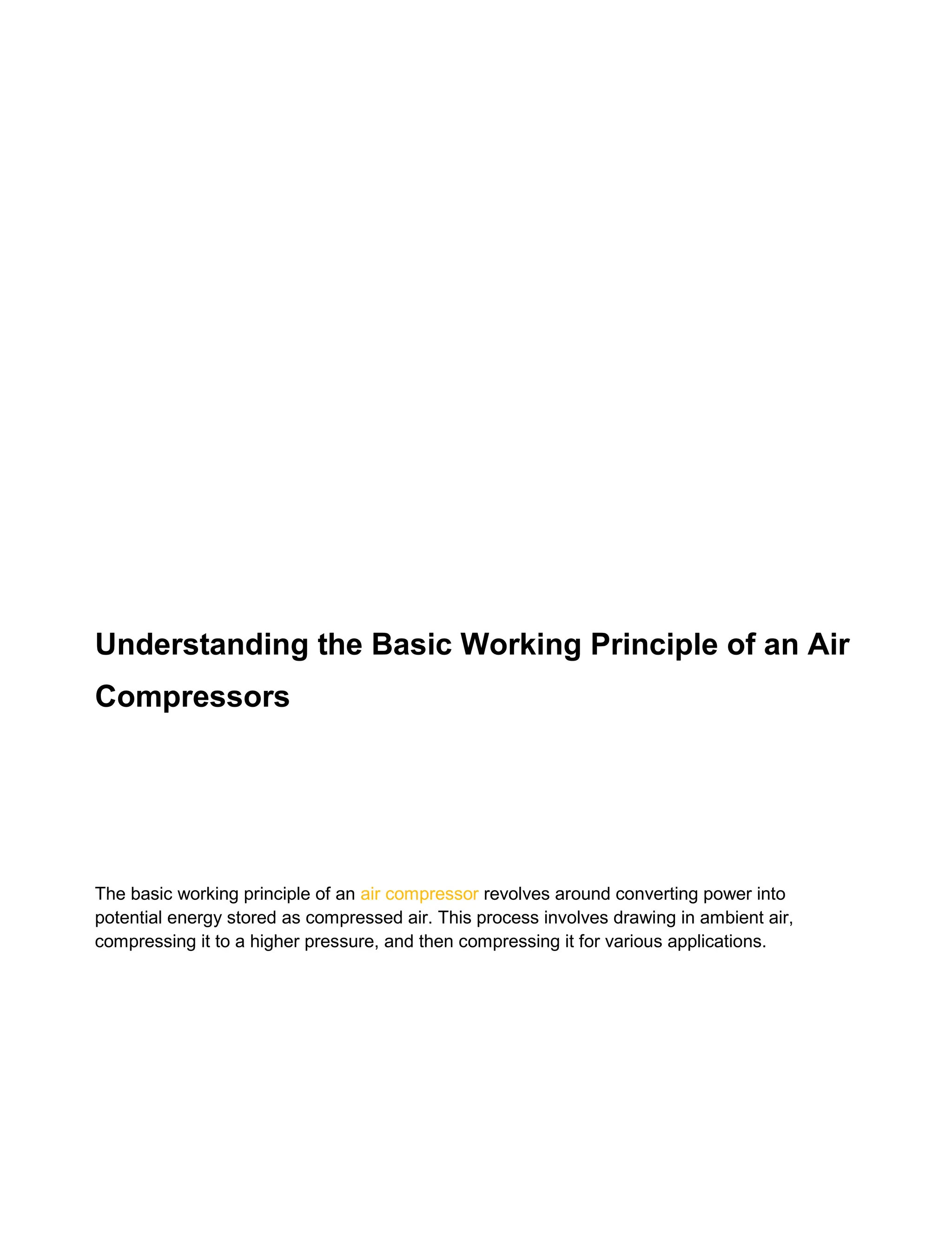 What Is the Basic Working Principle of an Air Compressor.docx