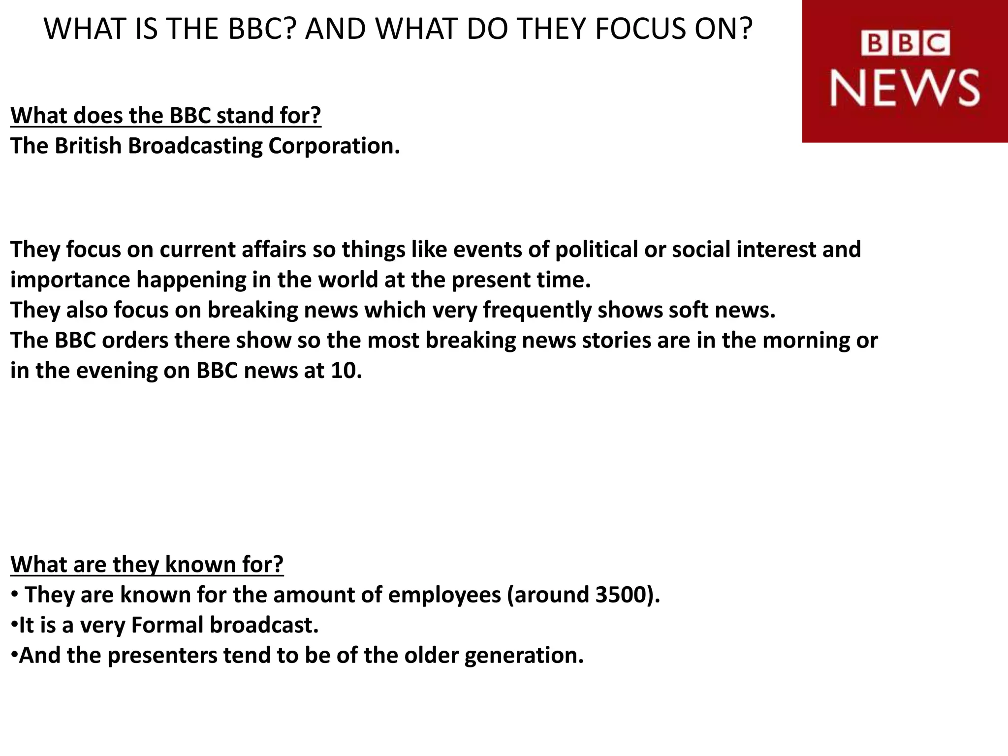 What is the bbc | PPTX