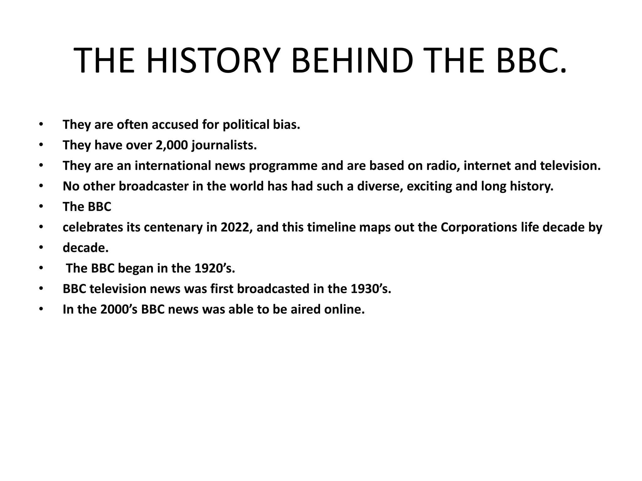 What is the bbc | PPTX