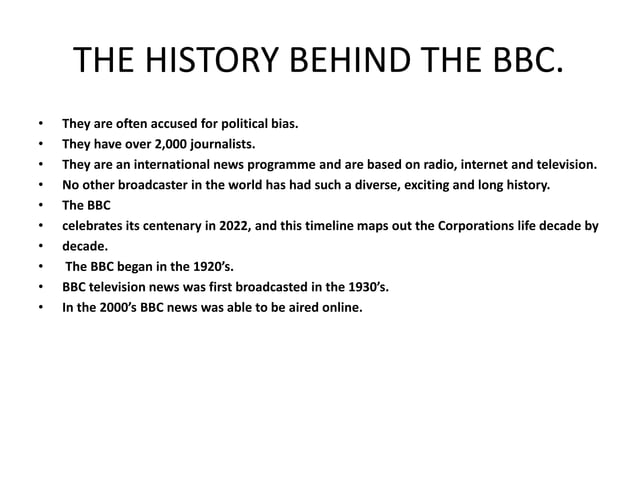 What is the bbc | PPTX