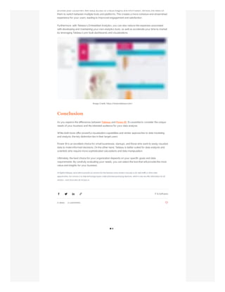 What is the Best Data Visualization Tool: Power BI or Tableau? | PDF