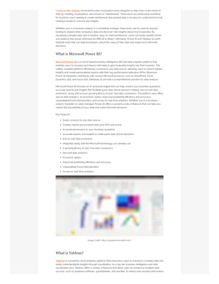 What is the Best Data Visualization Tool: Power BI or Tableau? | PDF