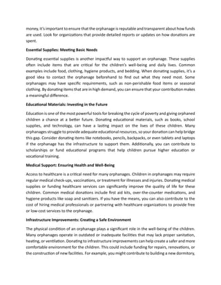 What is the best donation for an orphanage.pdf
