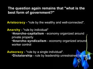 What is the Best Form of Government? | PPT | Political Issues & policy ...