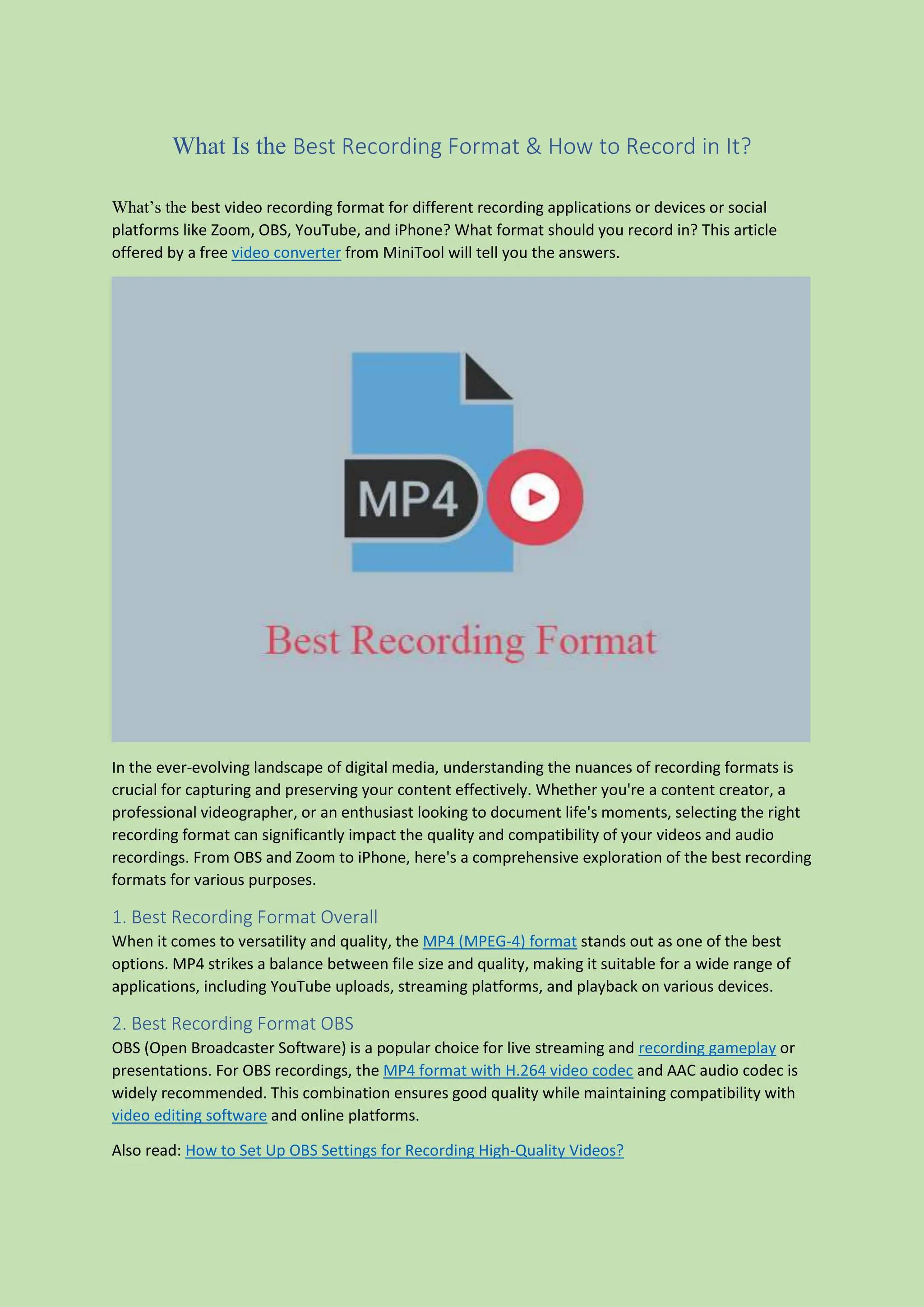 What Is the Best Recording Format & How to Record in It.docx