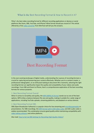 What Is the Best Recording Format & How to Record in It.docx