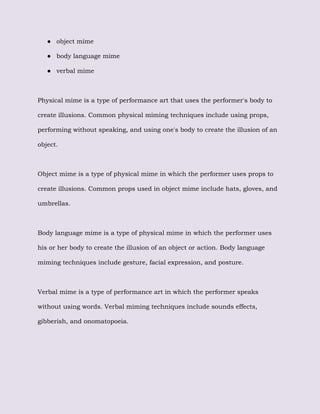 What is the best Solo mime artist concept with good social awareness ...