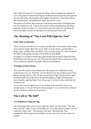 What is the Bible Verse Exodus 14: 14.docx