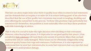 What is the biggest problem with hair extensions | PPT