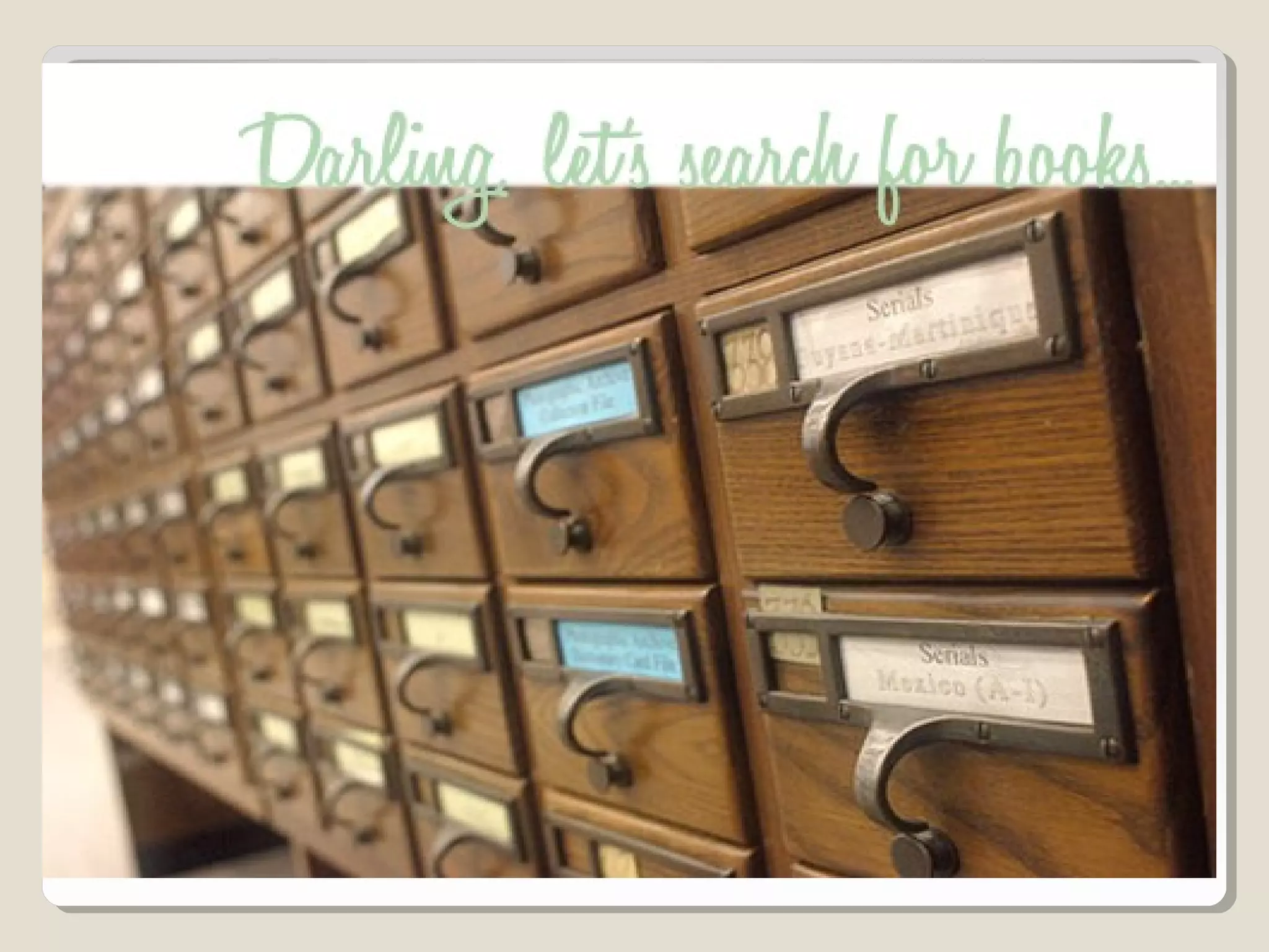 CARD CATALOG/ELEMENTARY | PPT