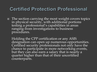 What is the Certified Protection Professional (CPP) Designation? | PPT