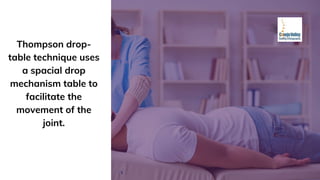 What is the Chiropractic Adjustment Techniques Used for Spinal ...