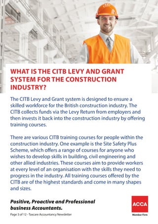 What is the citb levy for construction industry organisations? | PDF