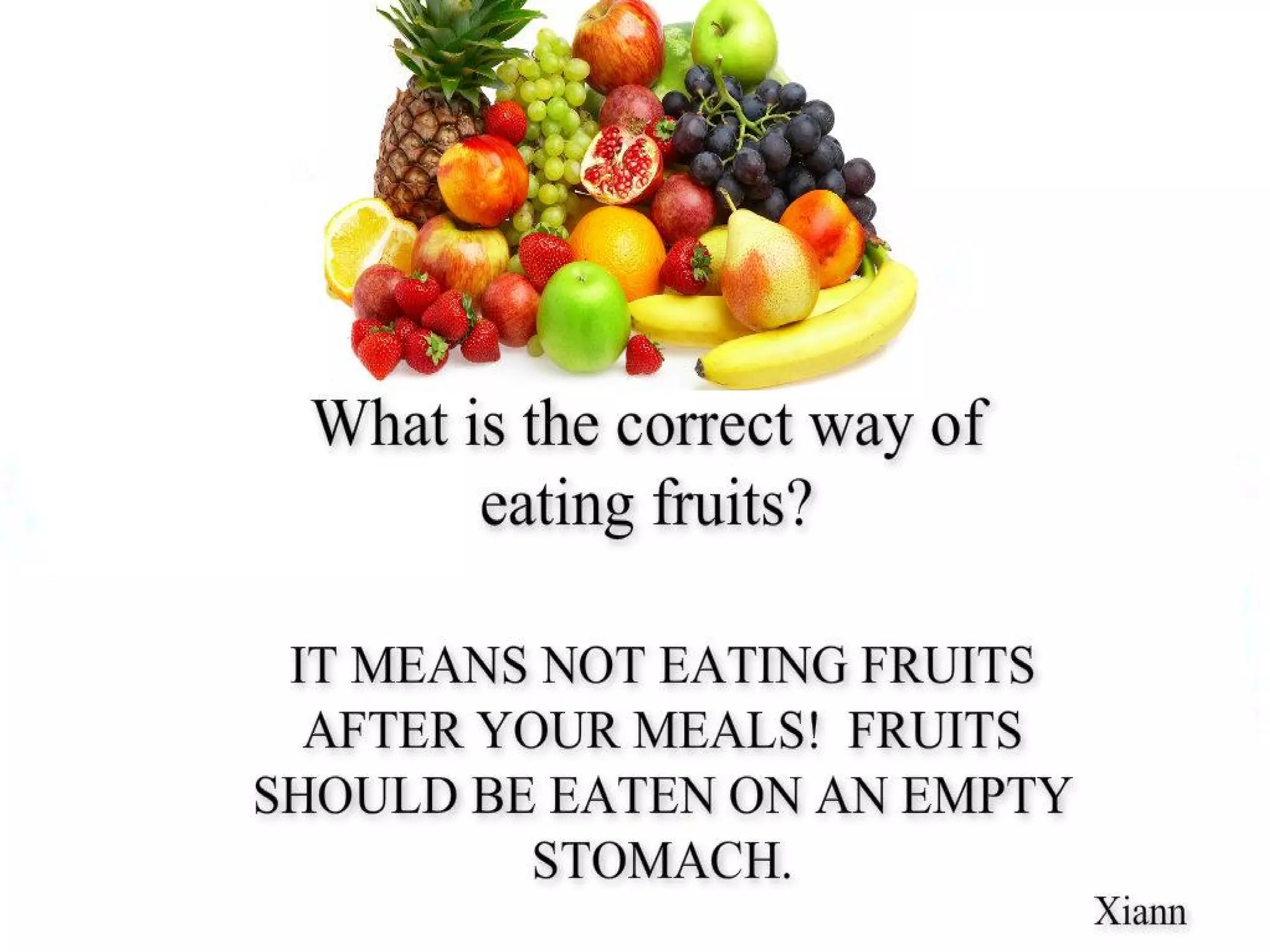 What is the correct way of eating fruits | PDF
