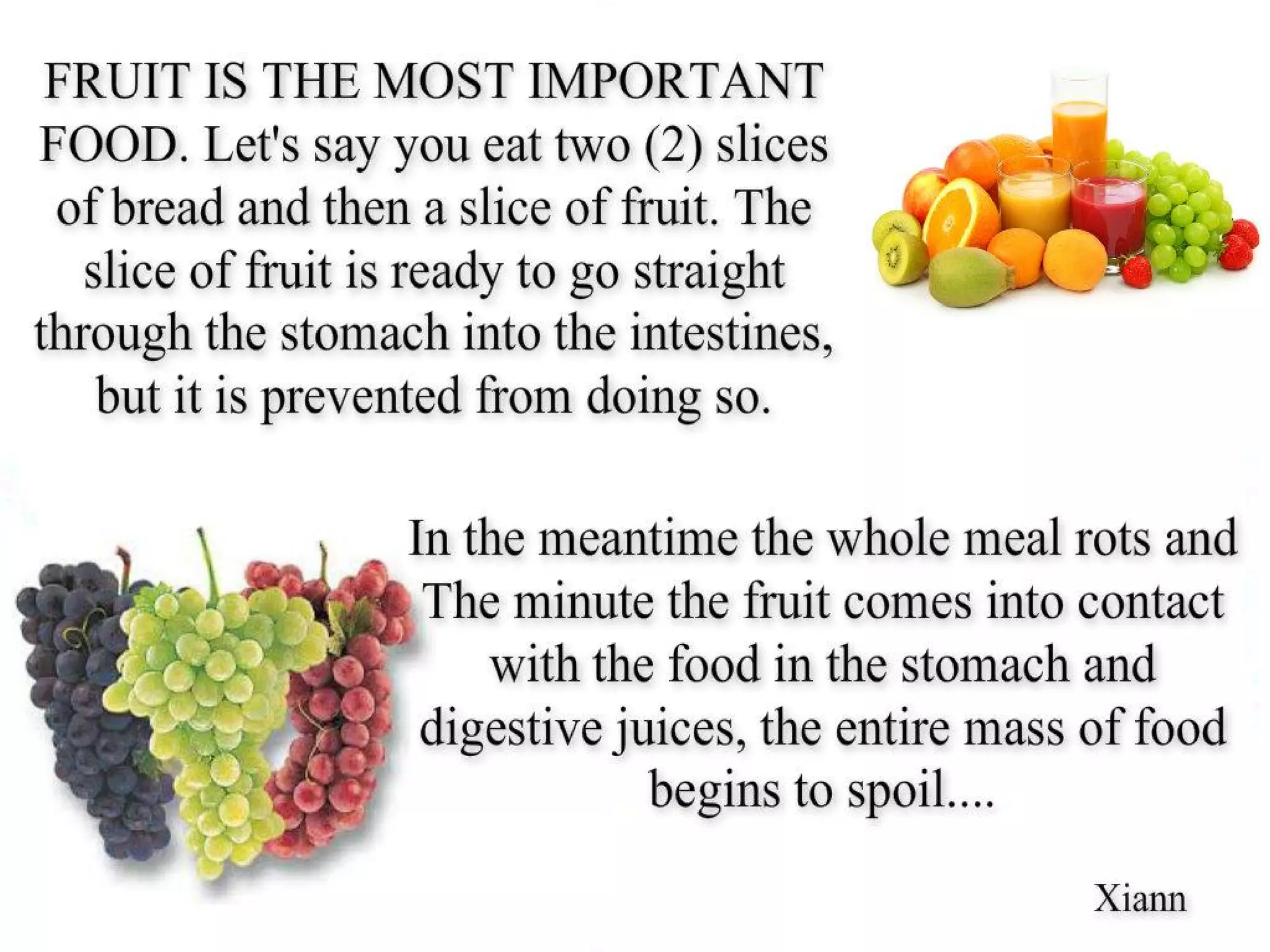 What is the correct way of eating fruits | PPT