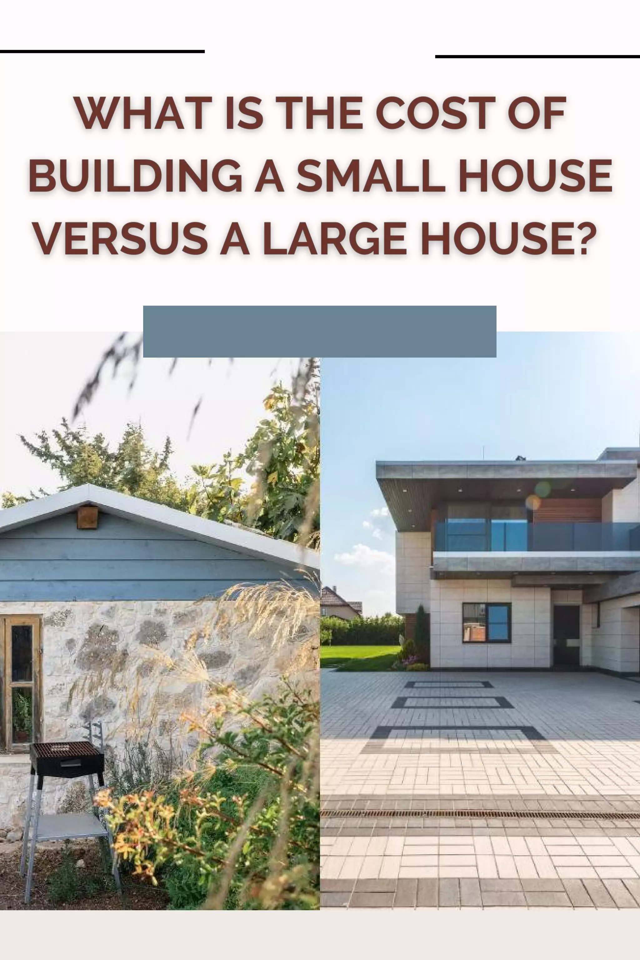 What is the cost of building a small house versus a large house Mohit ...