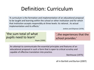 What is the curriculum and how is it designed | PPT